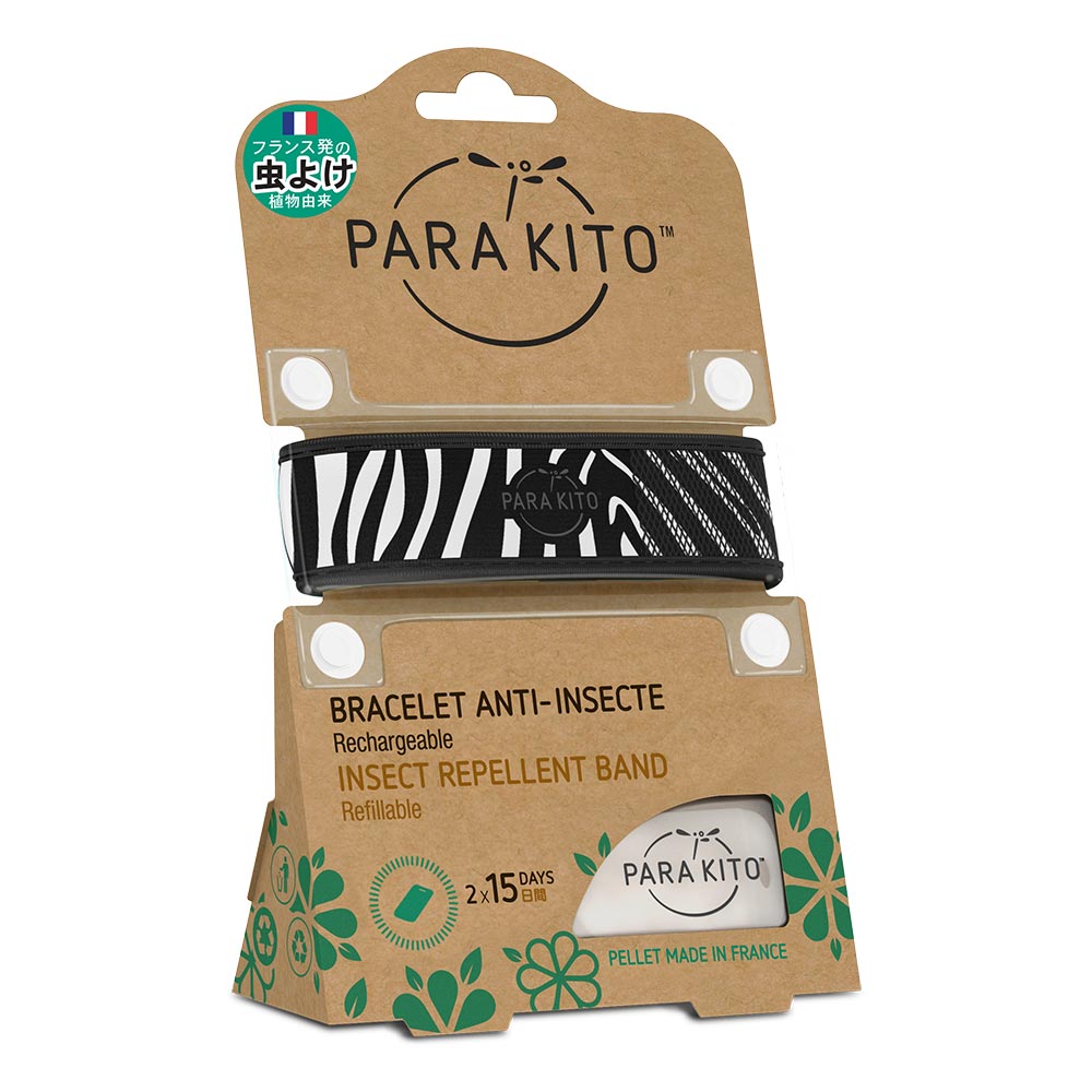 Zebra Wristband with 2 Refill Pellets | PARA'KITO®